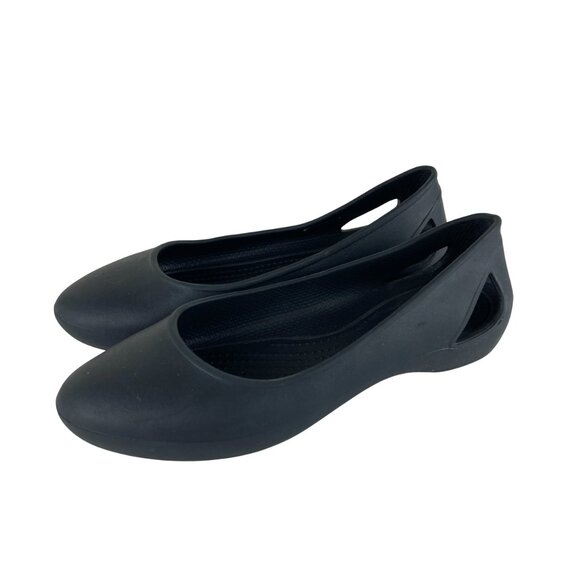 CROCS | Shoes | Crocs Kadee Ballet Flats Women Sz 7 Black Slip On ...